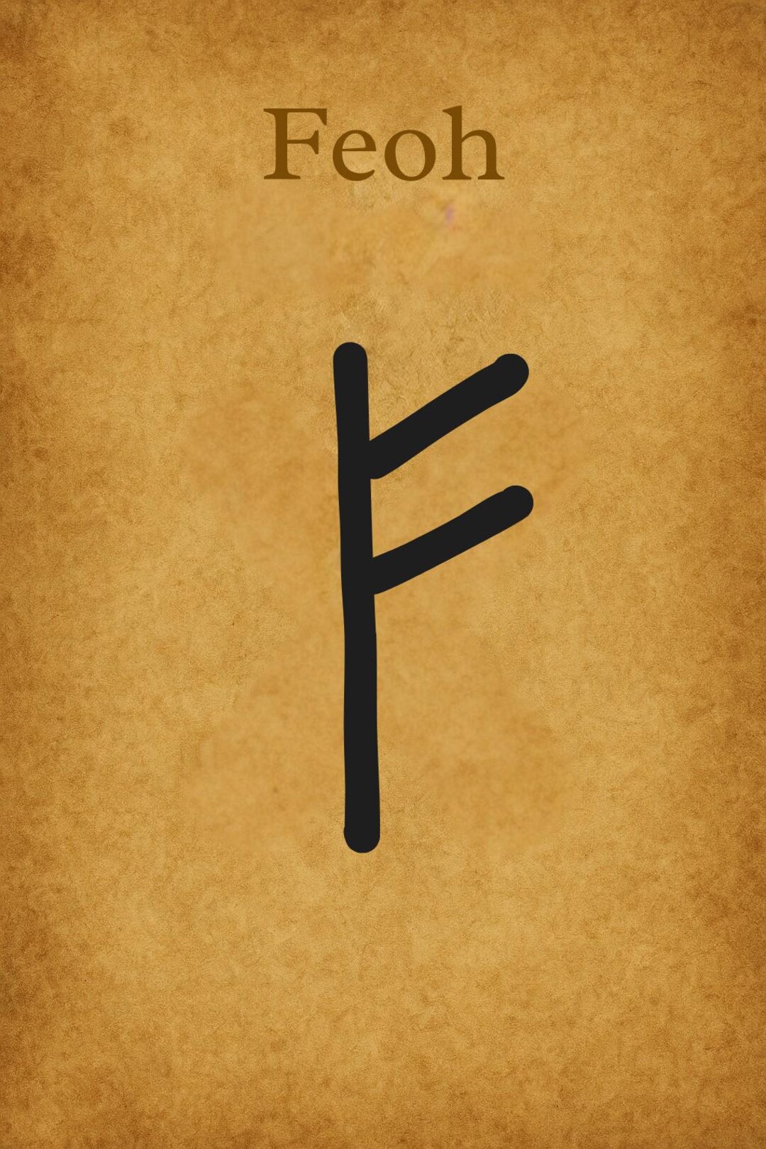 Runes • Feoh • Rune Art Print • Ancient Norse Rune Symbol • Protection ...
