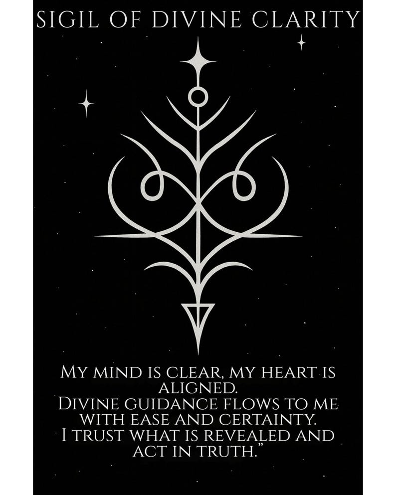 Sigil of Divine Clarity • Digital Sigil Art • Printable Spiritual ...