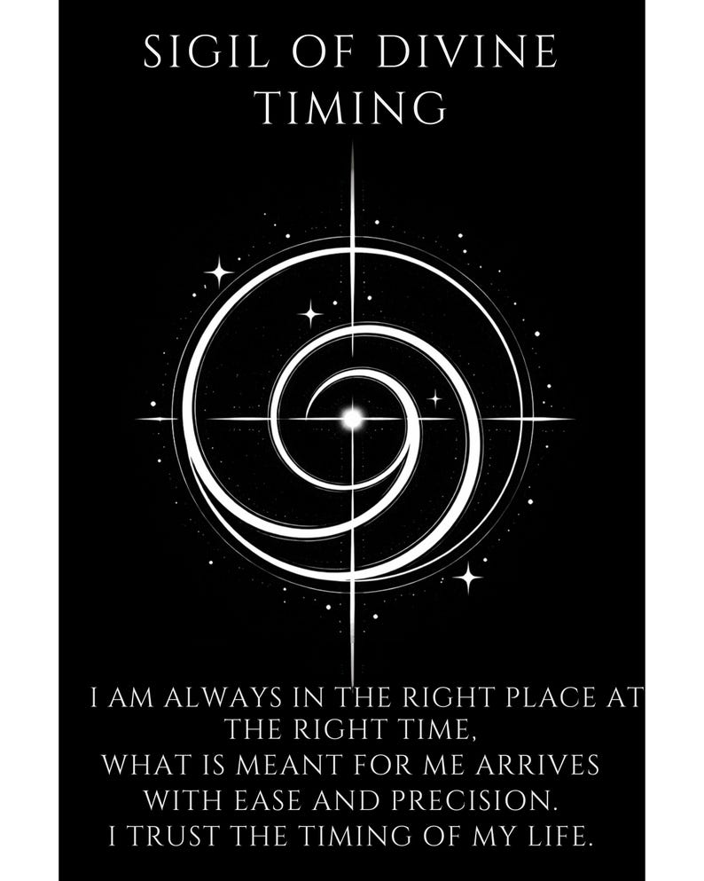 Sigil of Divine Timing • Digital Sigil Artwork • Printable Spiritual ...