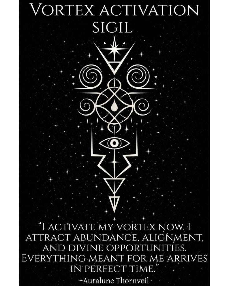 Sigil of Vortex Activation | Energy Portal Sigil | Manifestation Power ...