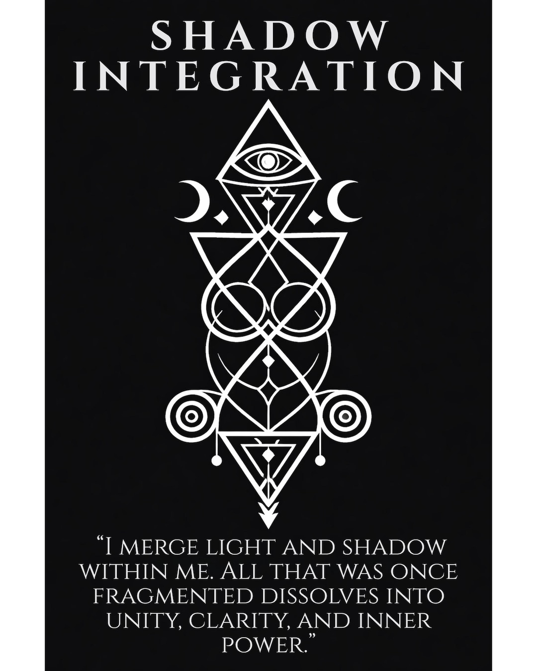 Shadow Integration Sigil • Shadow Healing & Integration • Digital Sigil ...