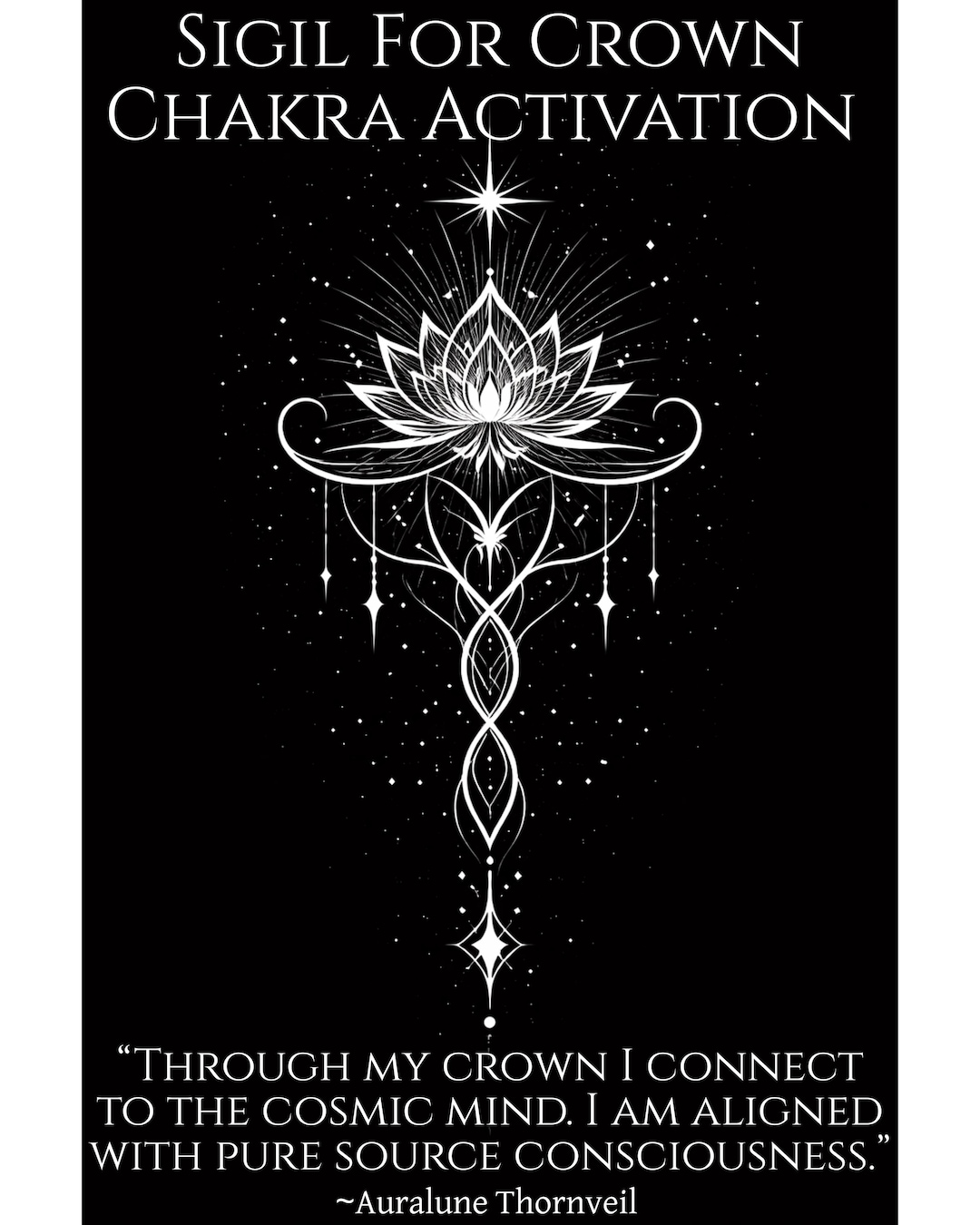 Sigil of Crown Chakra Activation | Spiritual Awakening Sigil | Higher ...