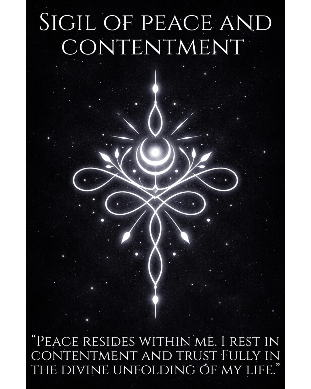 Sigil of Peace & Contentment • Digital Sigil Artwork • Spiritual Symbol ...