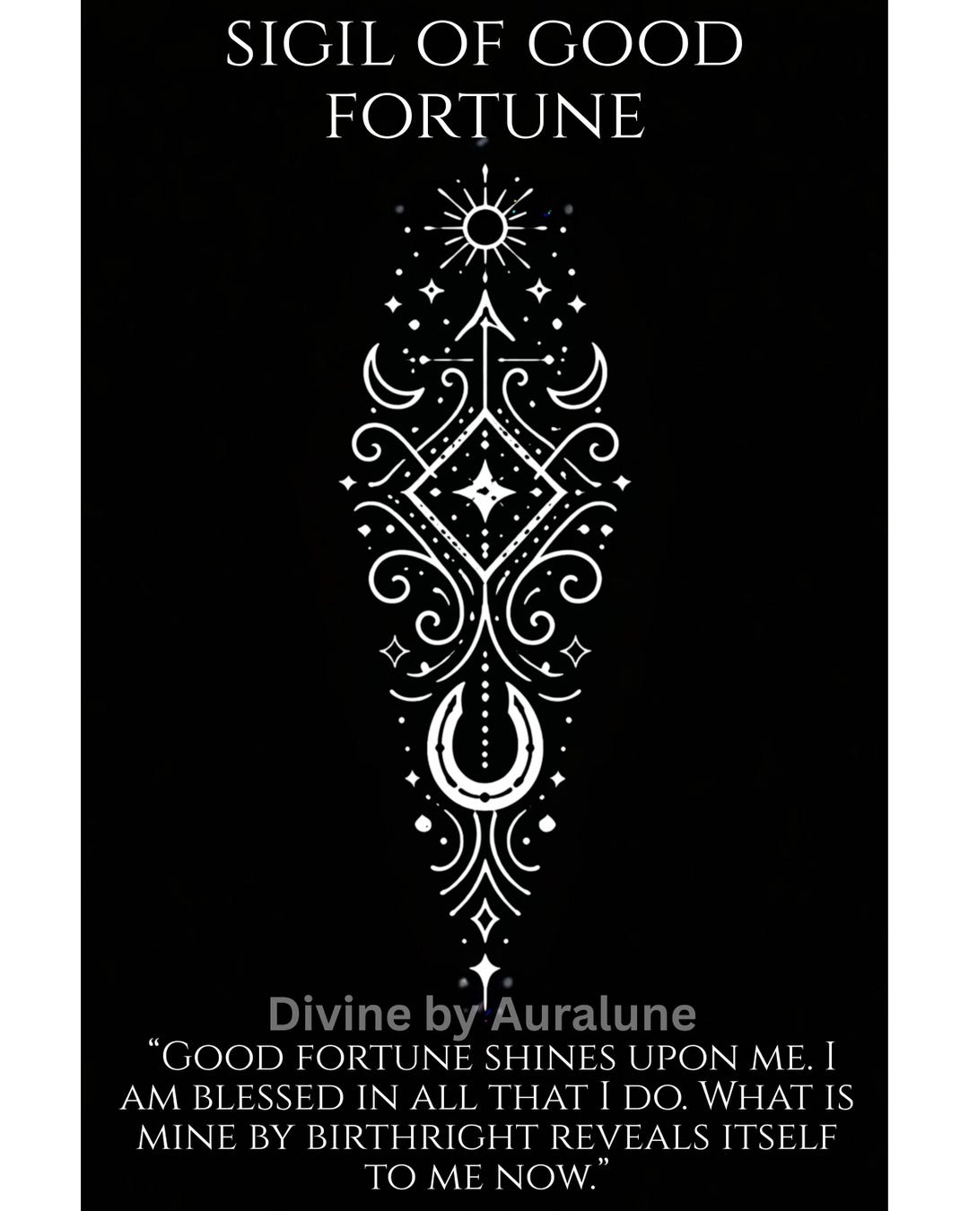 Sigil of Good Fortune - Manifestation Symbol for Luck and Favorable ...