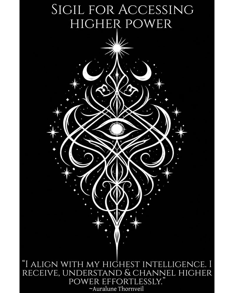 Sigil for Accessing Higher Power + Bonus Gratitude Sigil - Divine ...