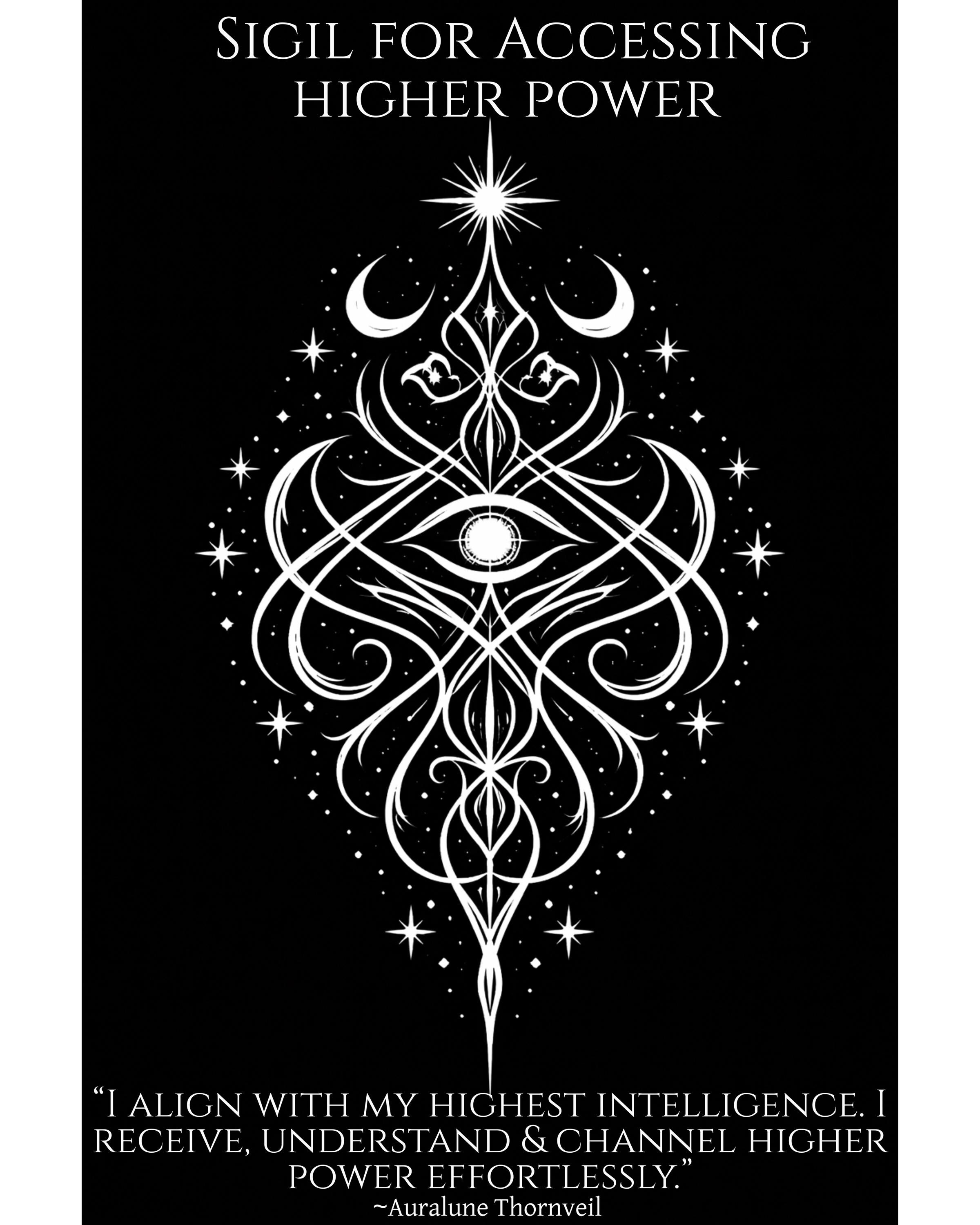 Sigil for Accessing Higher Power + Bonus Gratitude Sigil - Divine ...