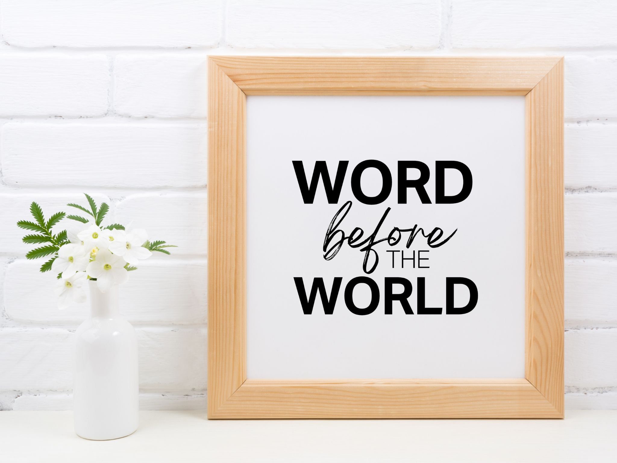 Word Before the World, Scripture Prints, Office Art, Bible Verse ...