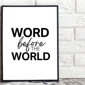 Word Before the World Scripture Prints Office Art Bible - Etsy