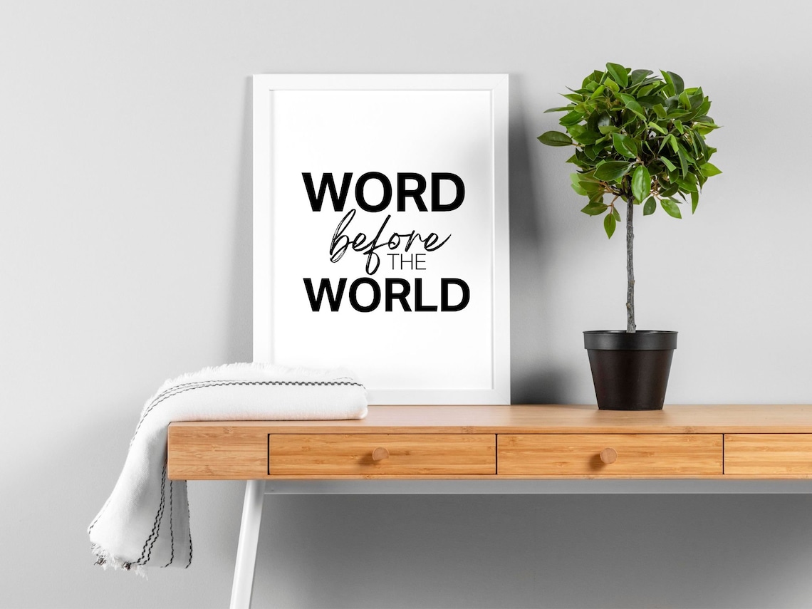 Word Before the World, Scripture Prints, Office Art, Bible Verse ...