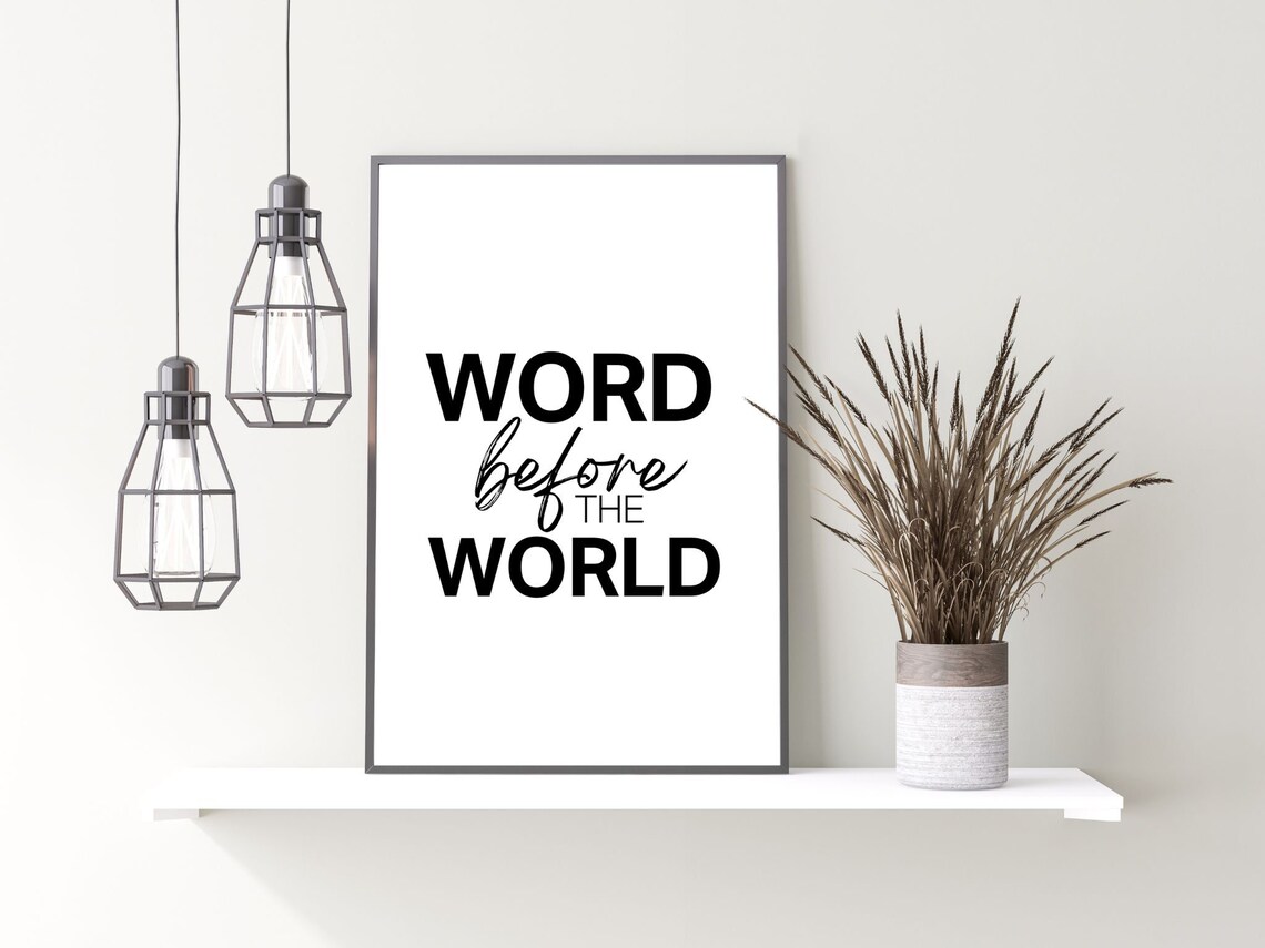 Word Before the World Scripture Prints Office Art Bible - Etsy