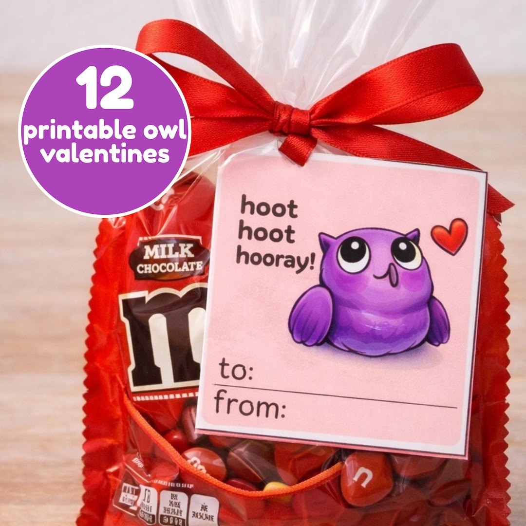Printable Owl Valentines | Cute Classroom Valentine Cards | Kids ...