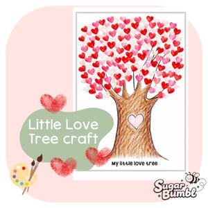 Valentine Tree Fingerprint Craft | Valentine’s Day Art for Kids ...