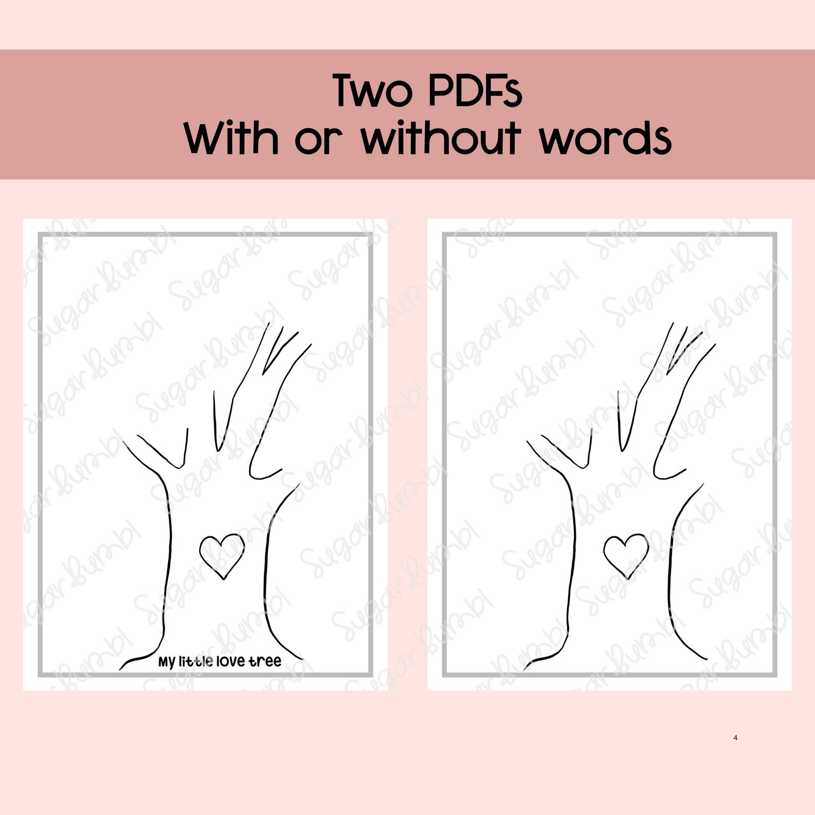Valentine Tree Fingerprint Craft | Valentine’s Day Art for Kids ...