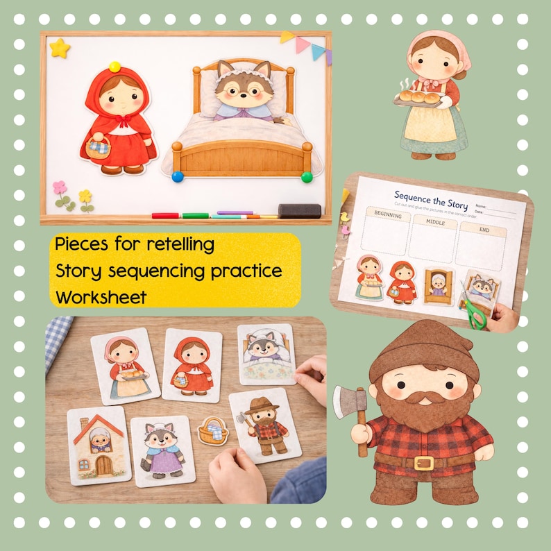 Little Red Riding Hood Story Retelling Activity Pack | Printable ...