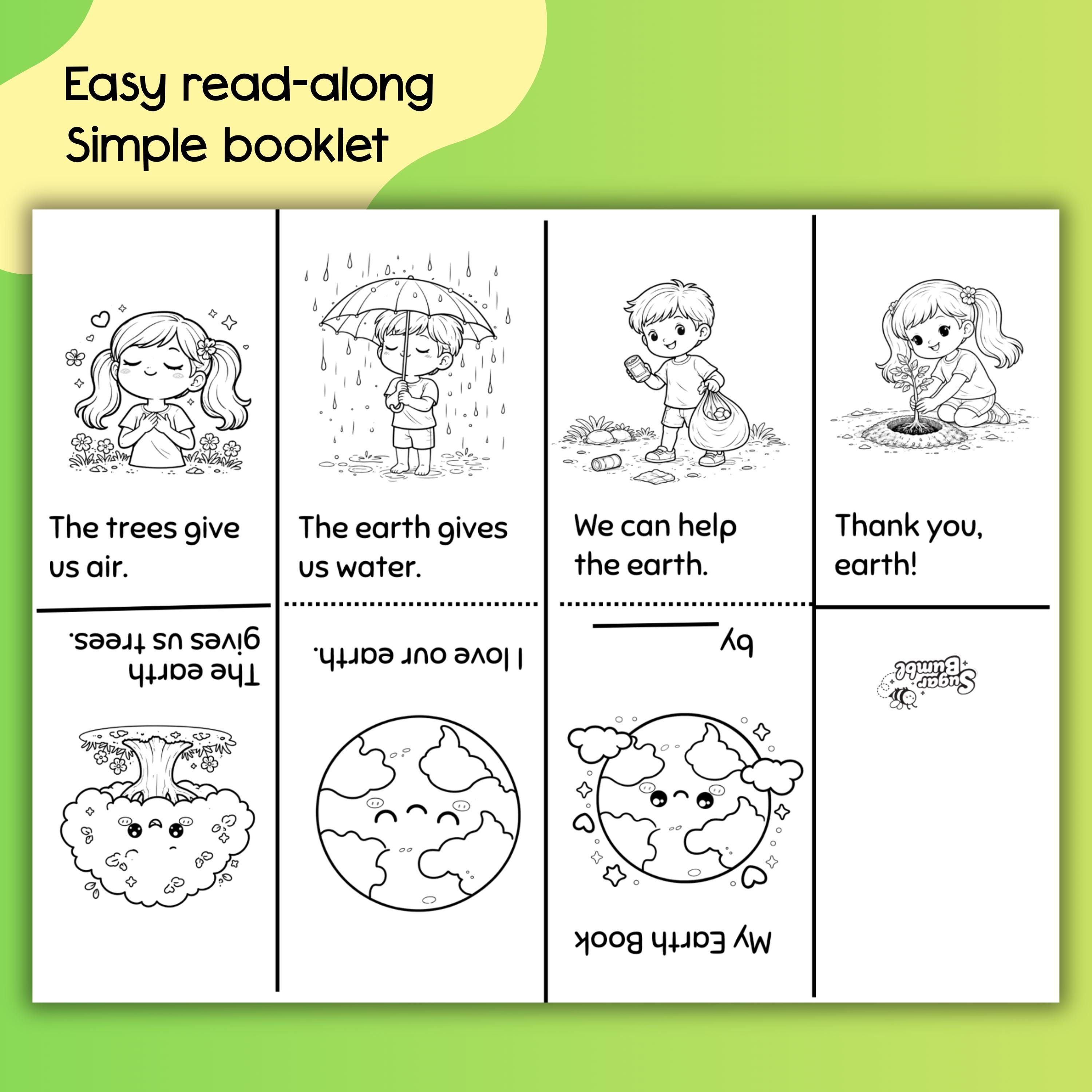 Earth Day Mini Book Printable | Kindergarten & 1st Grade Reading ...