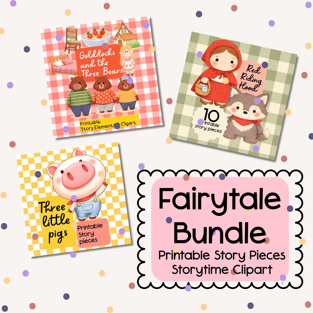 Fairytale Bundle Printable Story Pieces | Goldilocks Red Riding Hood ...