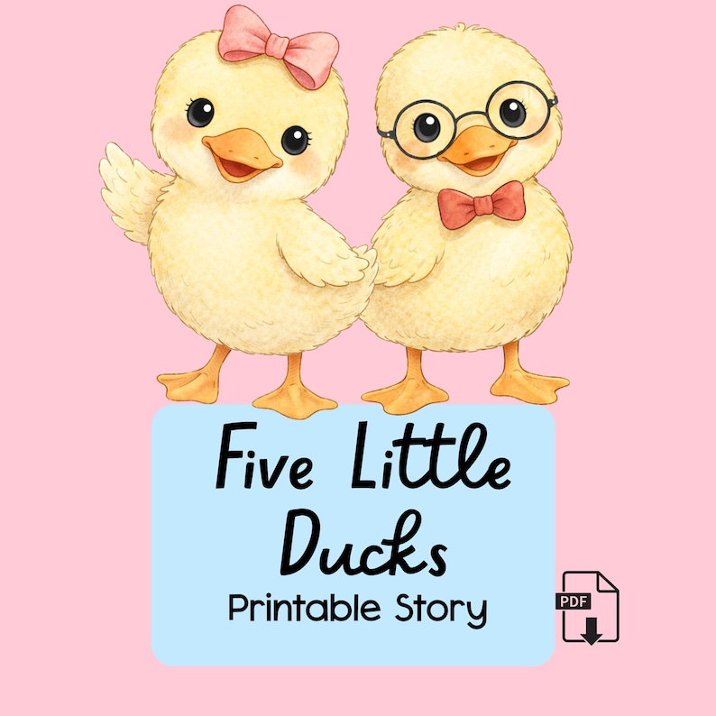 Five Little Ducks Nursery Rhyme Clipart Bundle | Pond Scene, Frog ...
