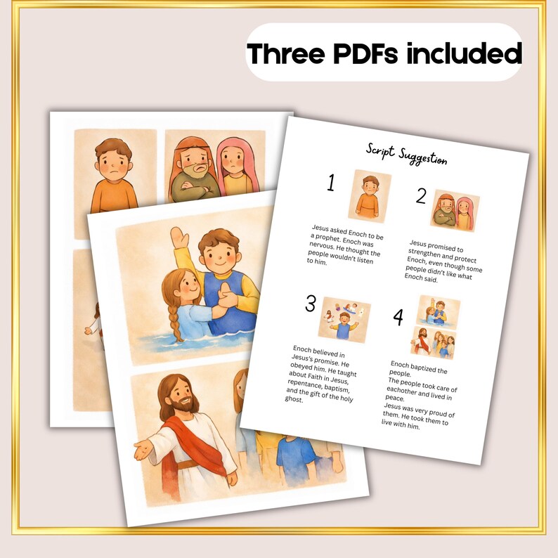 Enoch Story Visuals for Kids | Bible Primary Come Follow Me Printables ...