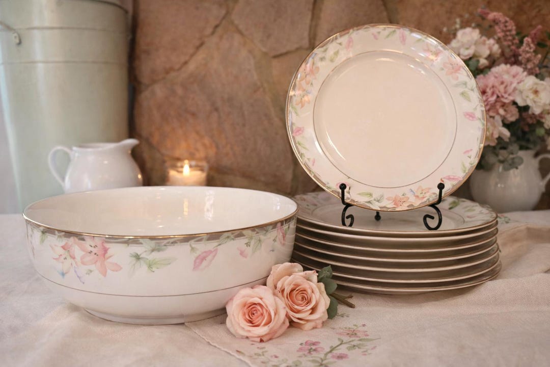 Vintage Mikasa Petite Bone “morning Glory” Dinnerware – Sold ...