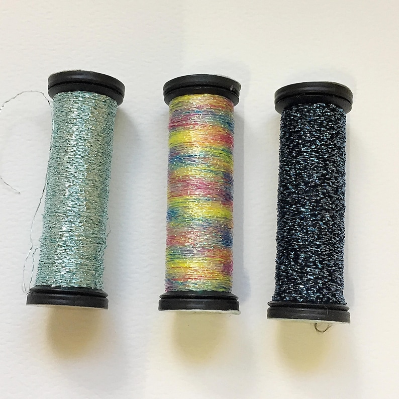 SKEINS ADDED Kreinik Metallics Balger Blending Filament Multiple Colors ...
