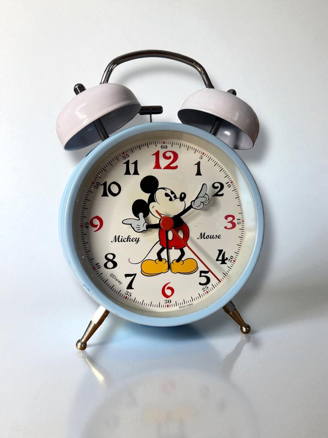 Vintage Disney Mickey Mouse Alarm Clock – Iconic Metal Double-bell ...