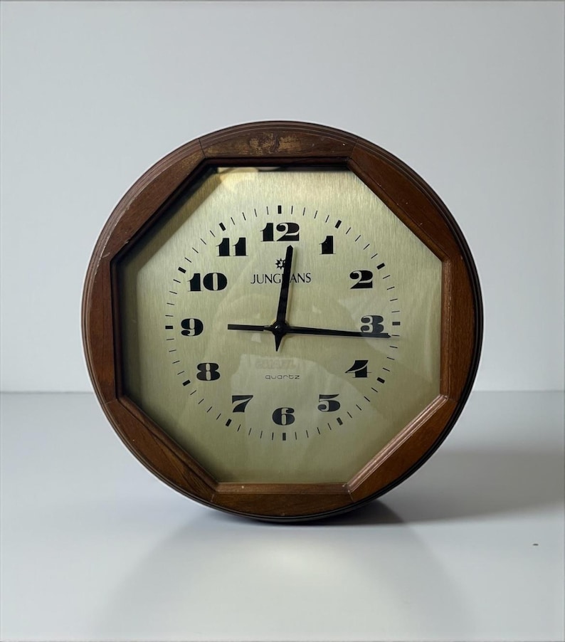 1960s Junghans Wall Clock – Mid-century German Design, Art Deco Style ...