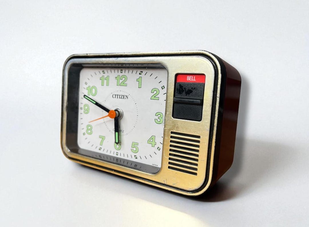 Vintage 1970s Red Citizen TV Alarm Clock: Retro Desk Clock - Etsy