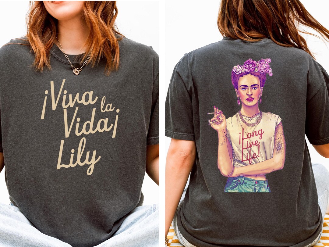 Frida Kahlo Viva La Vida Shirt • Personalized Name Tee • Comfort Colors ...