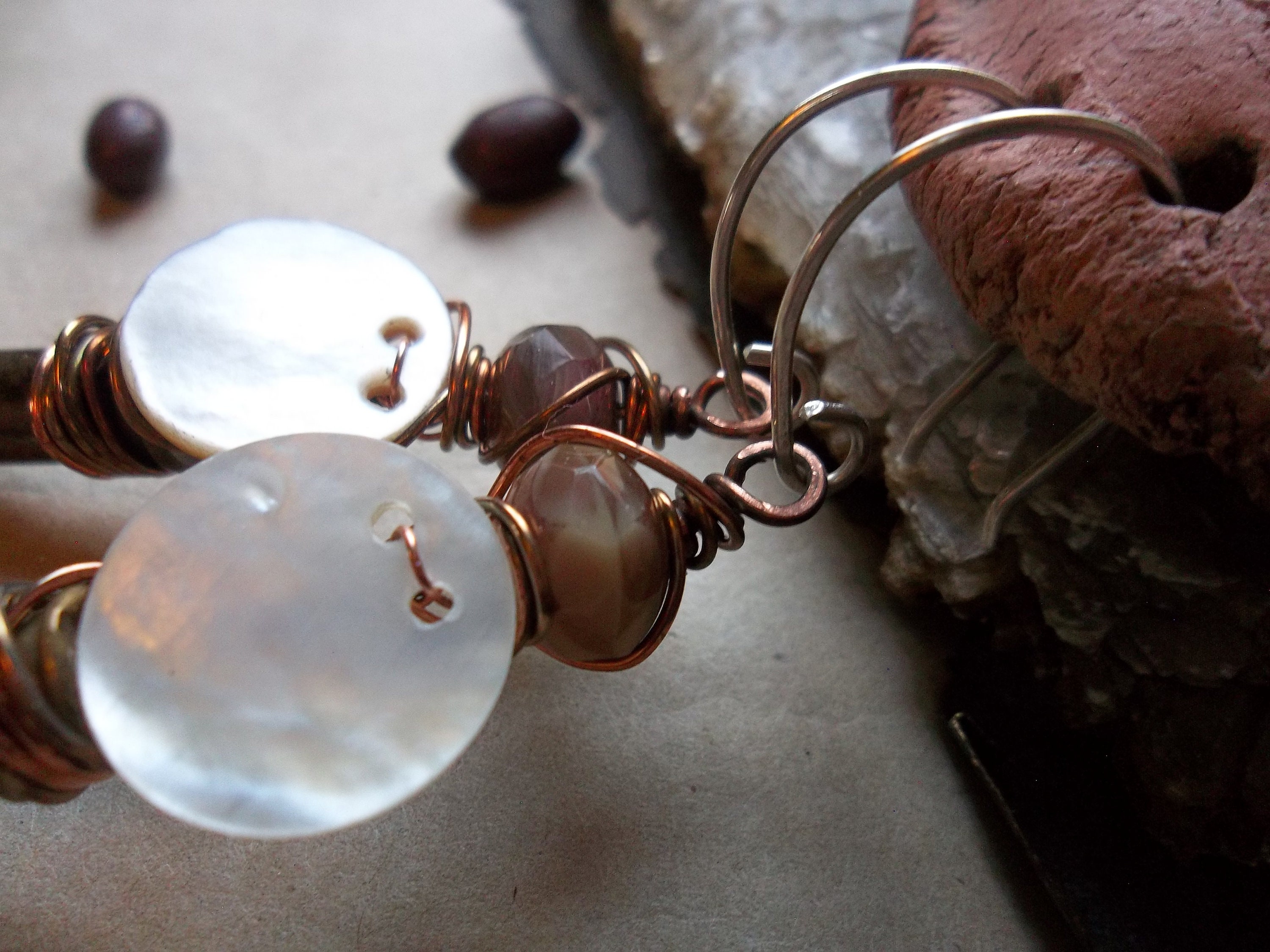 Clay Geode Decal Bullet Casing Antique Shell Sequin Earrings - Etsy