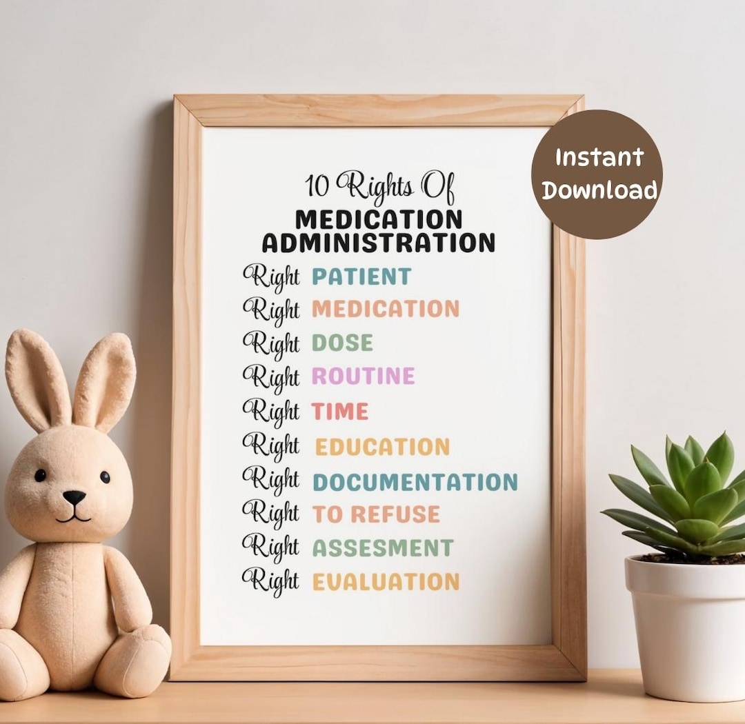 10 Rights Of Medication Administration Poster School Nurse Office 10-rights-of-medication-administration-poster-school-nurse-office
