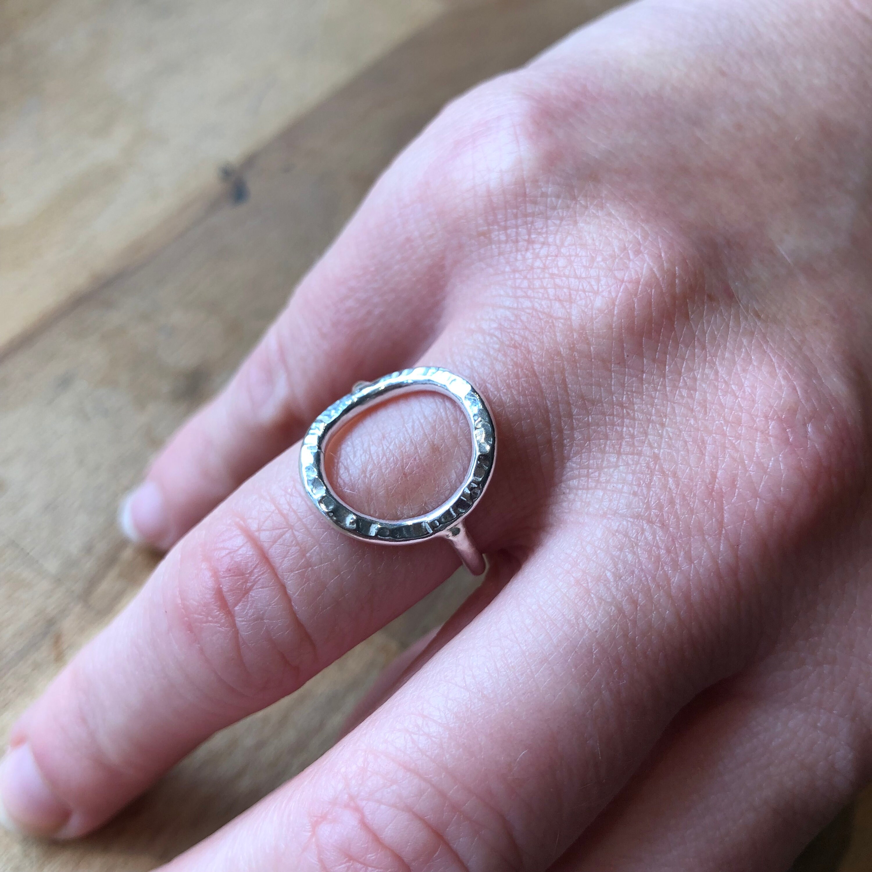 Karma Ring Circle Ring Sterling Ring O Ring Statement | Etsy