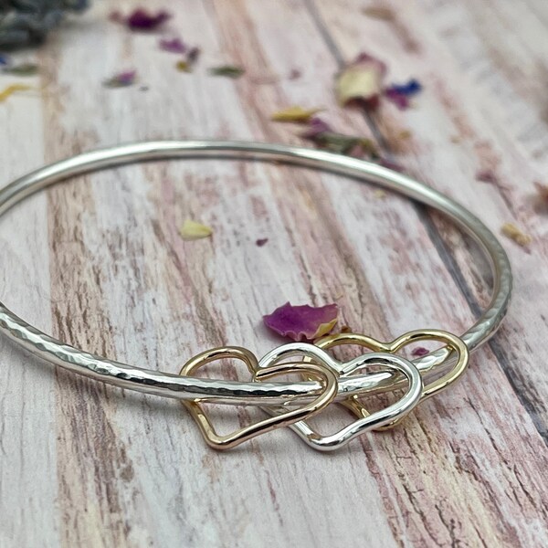 Mixed Metal Bangle - Etsy