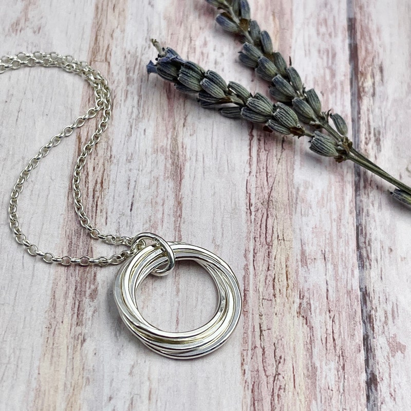 5 Rings Necklace - Etsy