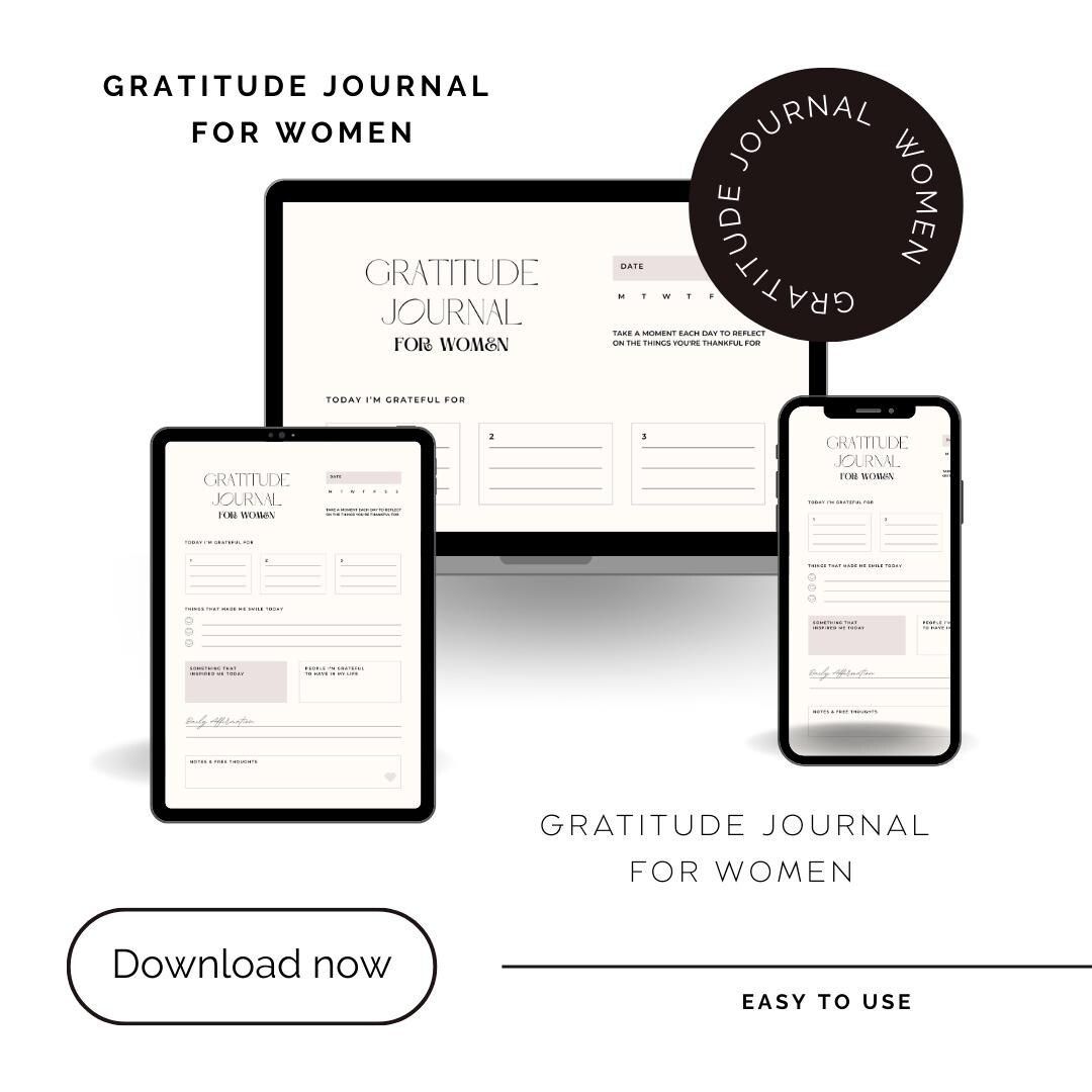 Gratitude Journal Printable | Daily Reflection, Mindfulness & Self-care ...