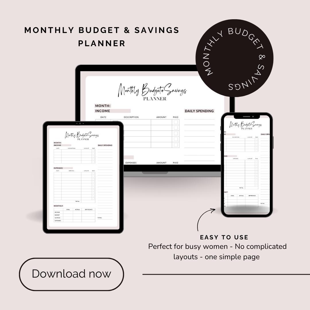 Monthly Budget Overview Printable – One Page Finance Snapshot - Etsy