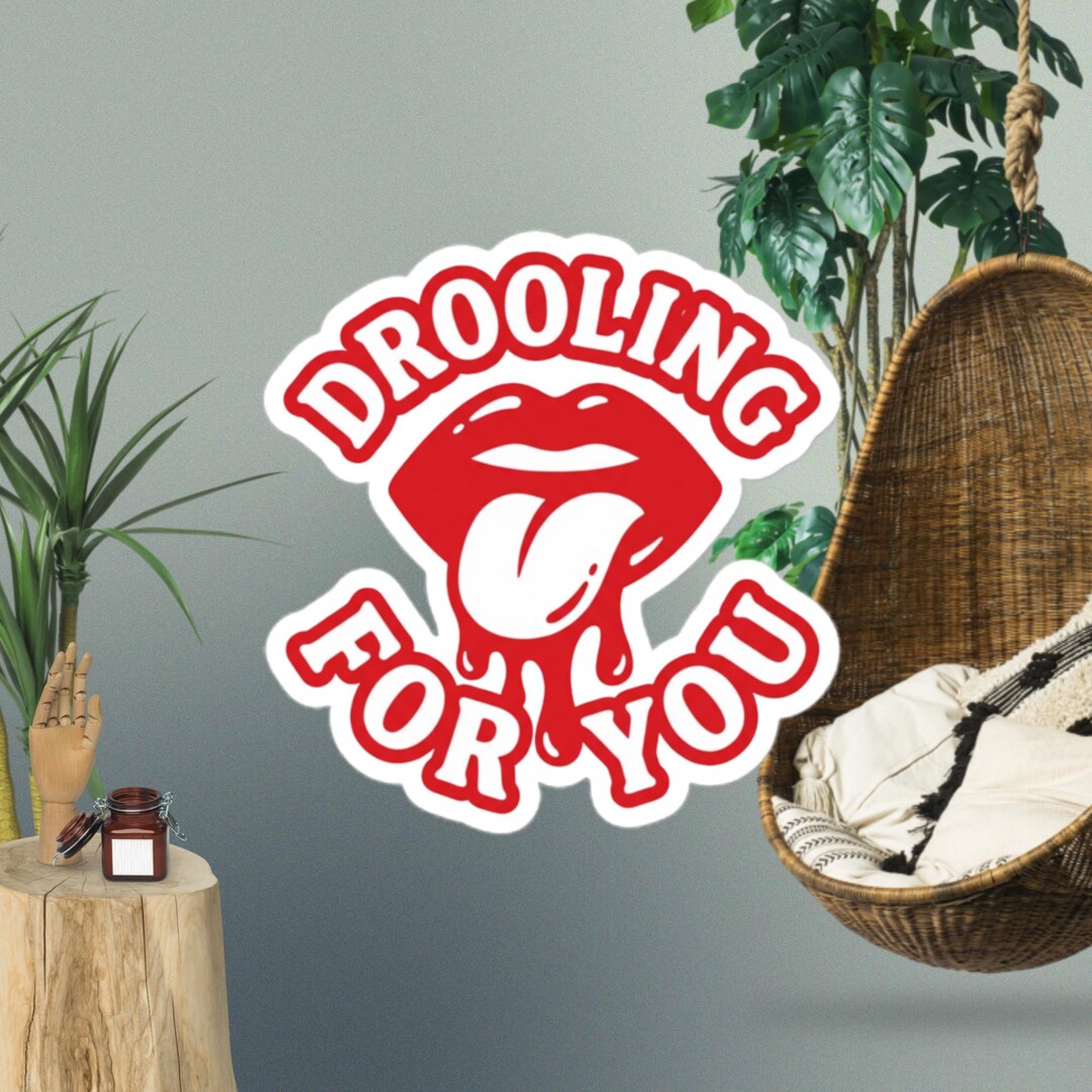 Valentine Sticker Sheet, Drooling for You Stickers, Funny Flirty Love ...