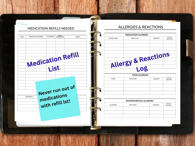 Medication Administration Record | Daily Log for Caregivers (PDF ...
