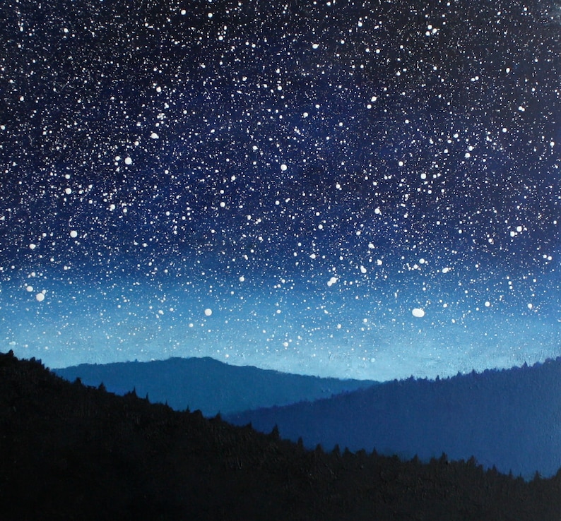 Pintura al óleo noche cielo 8 x 8 | Etsy Pintura al óleo noche cielo 8 x 8 | Etsy
