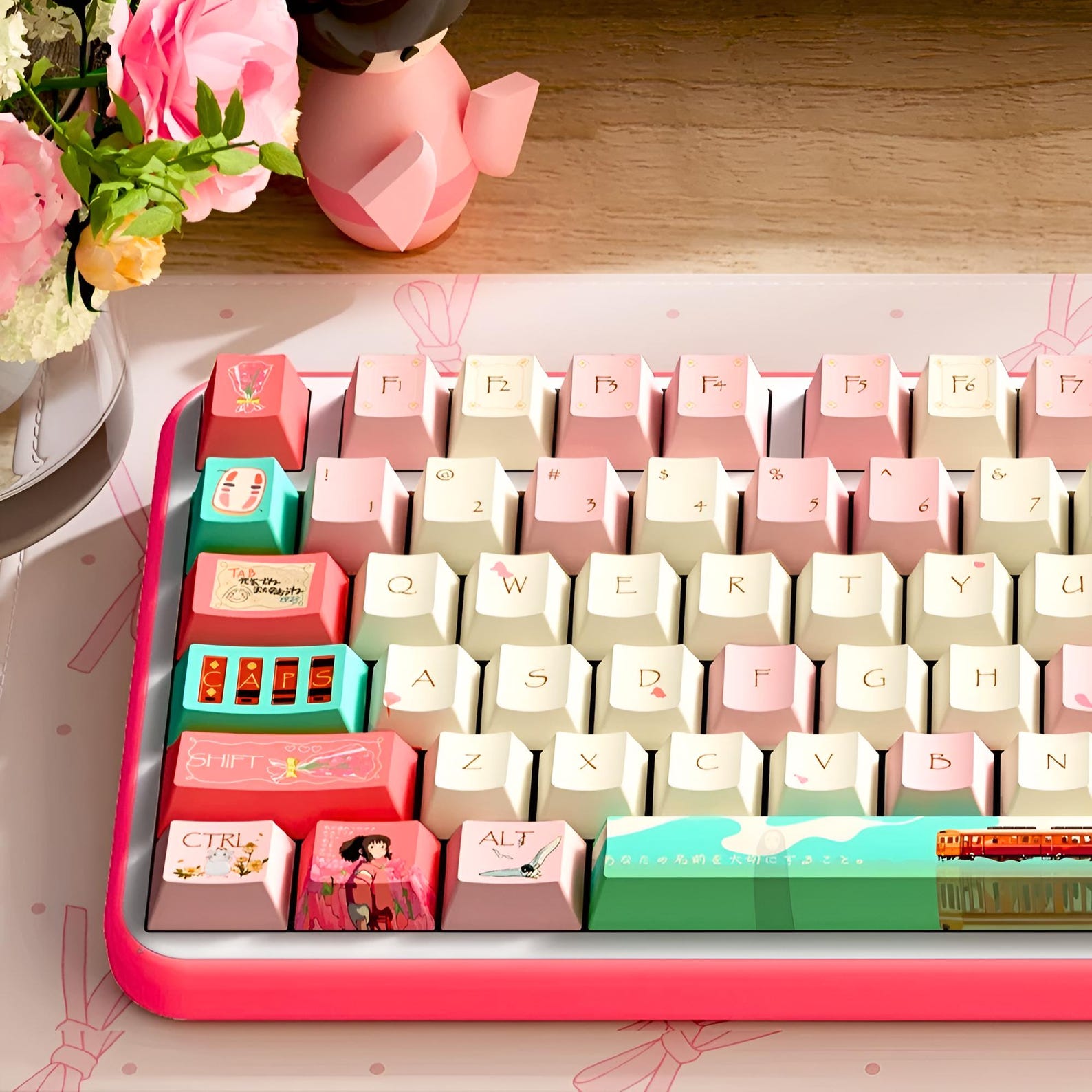 Ghibli Anime Keycaps Set 158 – Japanese Artisan PBT Custom Handmade for ...