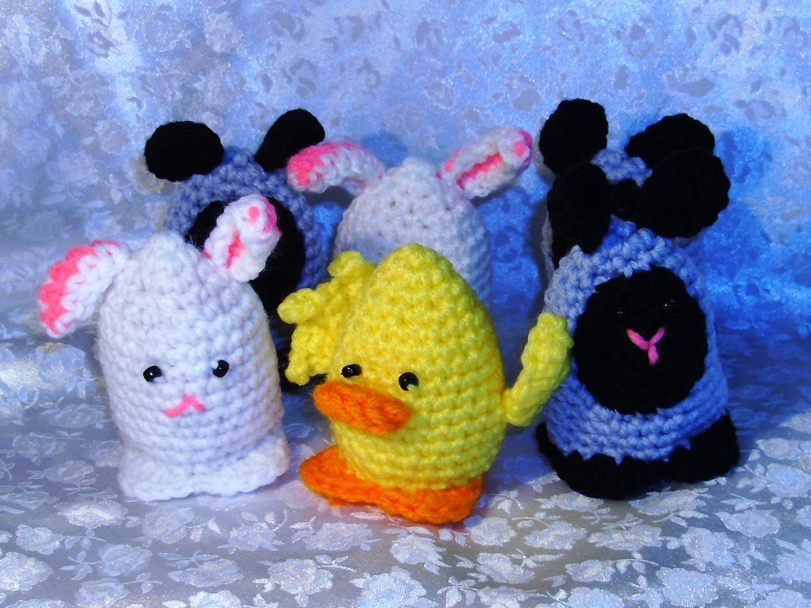 Pick 4 Four, Custom Crochet, Egg Cozy, Easter, Critters, Bunny, Chick ...
