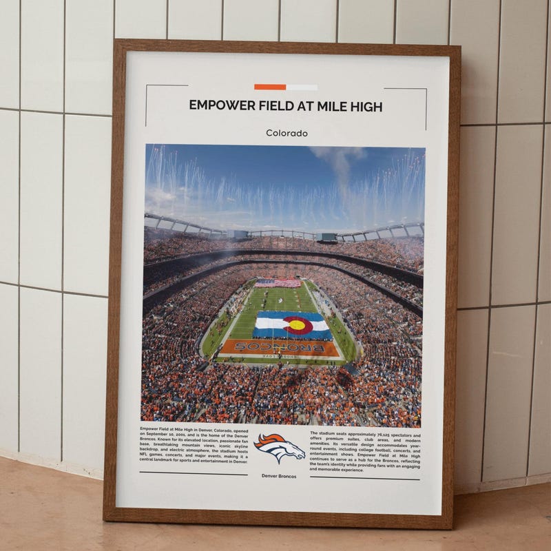 Denver Broncos Poster Art - Etsy