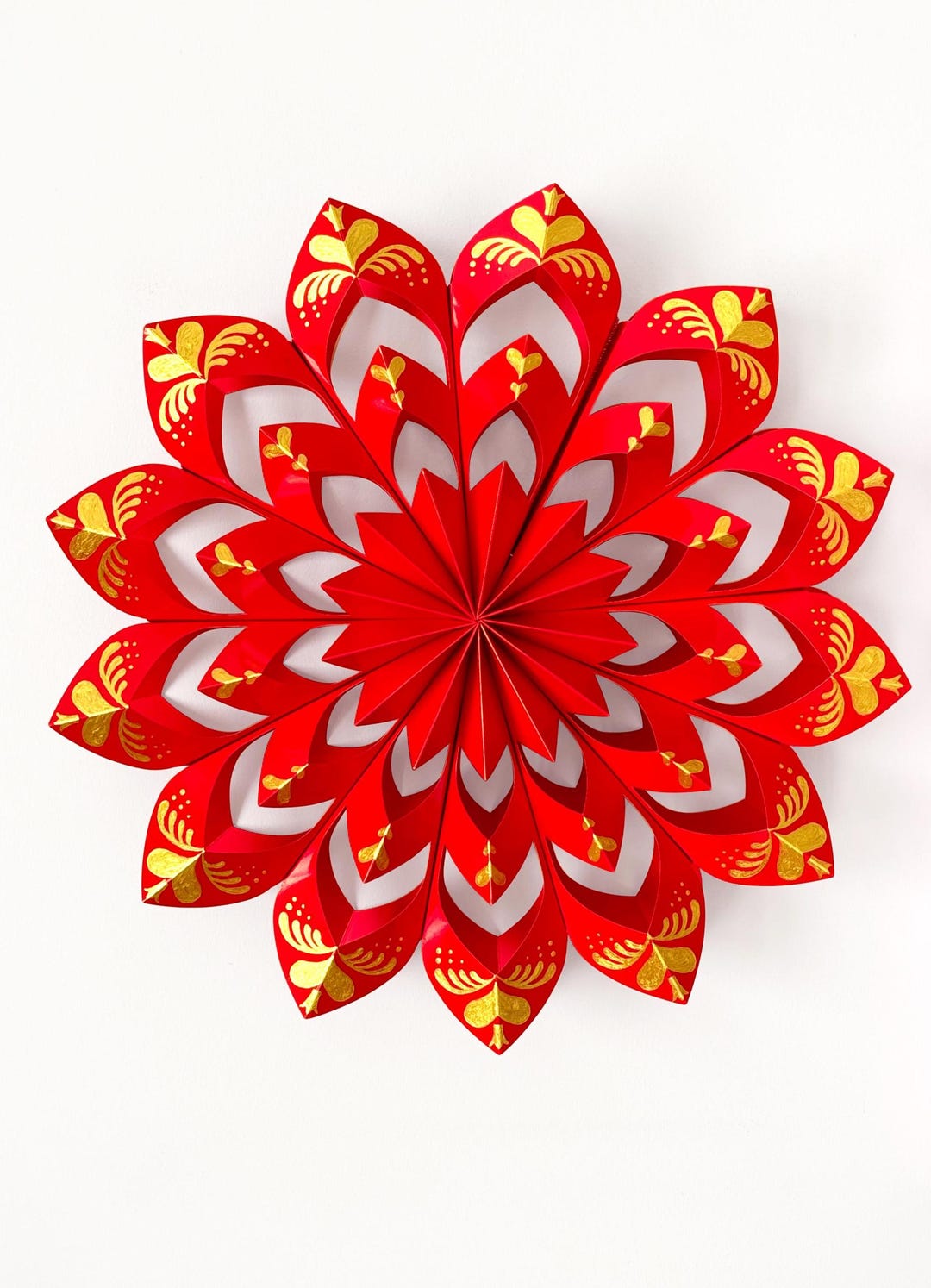 Heart Decorated Large Paper Star – Romantic Gift | Orient-inspired ...