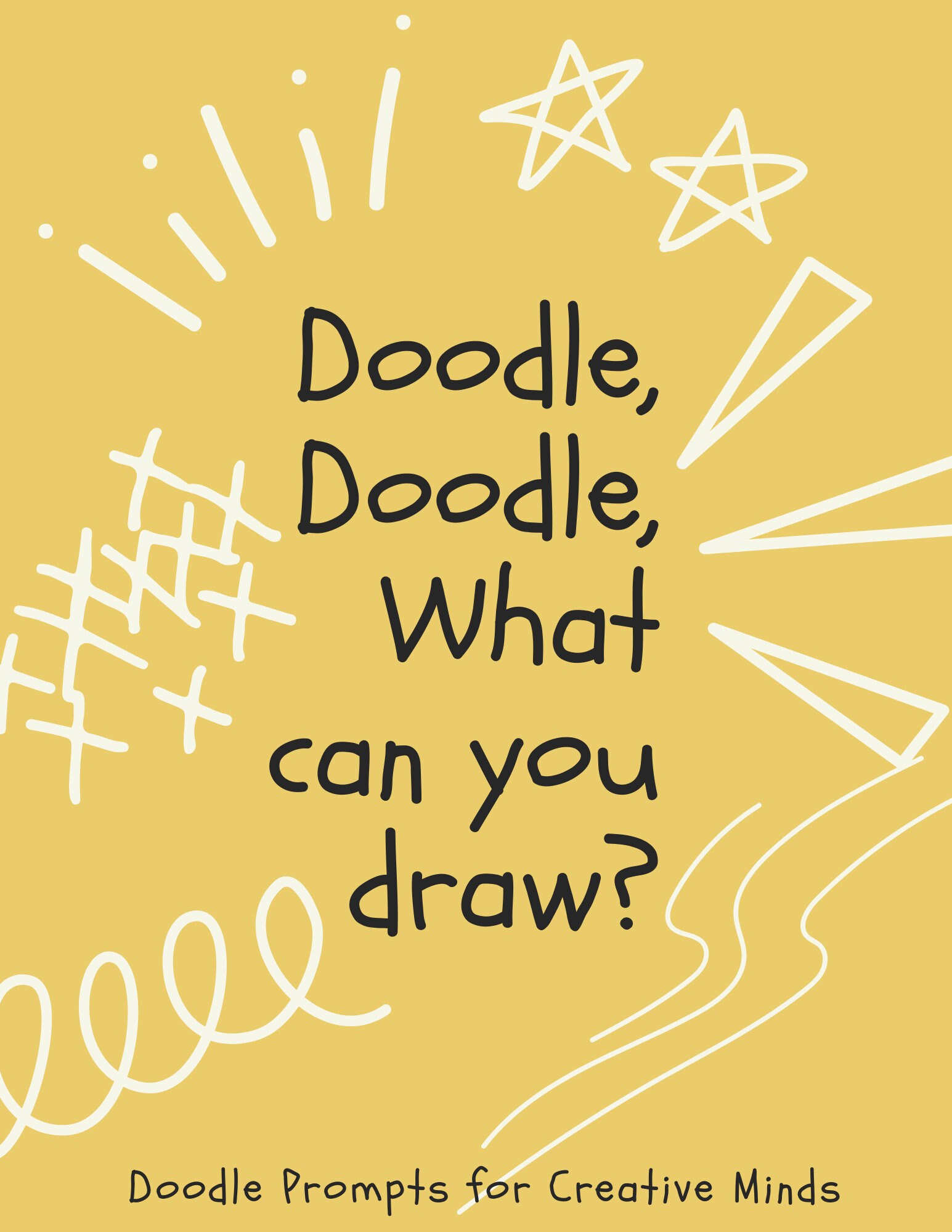 Doodle, Doodle, What Can You Draw? Doodling, Drawing Prompt, Kids ...