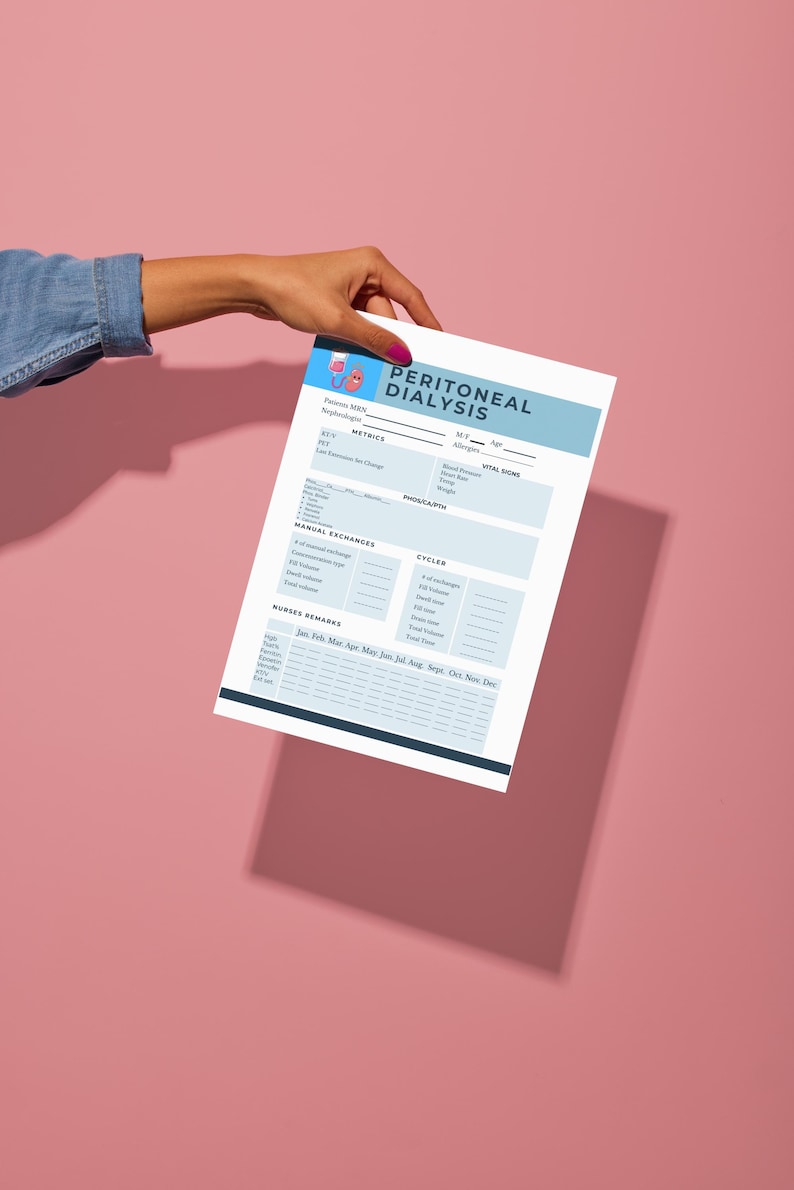 Peritoneal Dialysis Report Sheet - Etsy