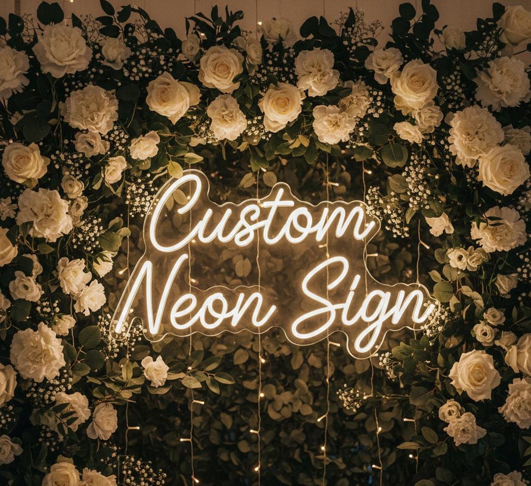 Wedding Neon Sign, Engagement Sign, Custom Neon Sign, Personalized Neon ...
