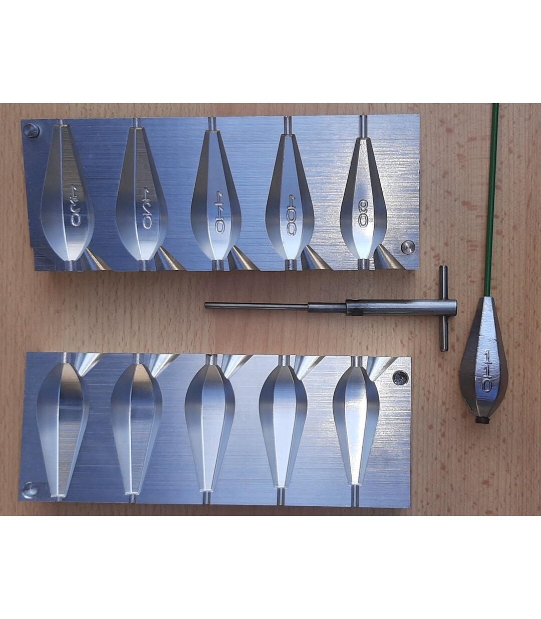 CNC HEX Self-hooking Sinkers Mold 90/100/110/120/130 G – Code C040 - Etsy