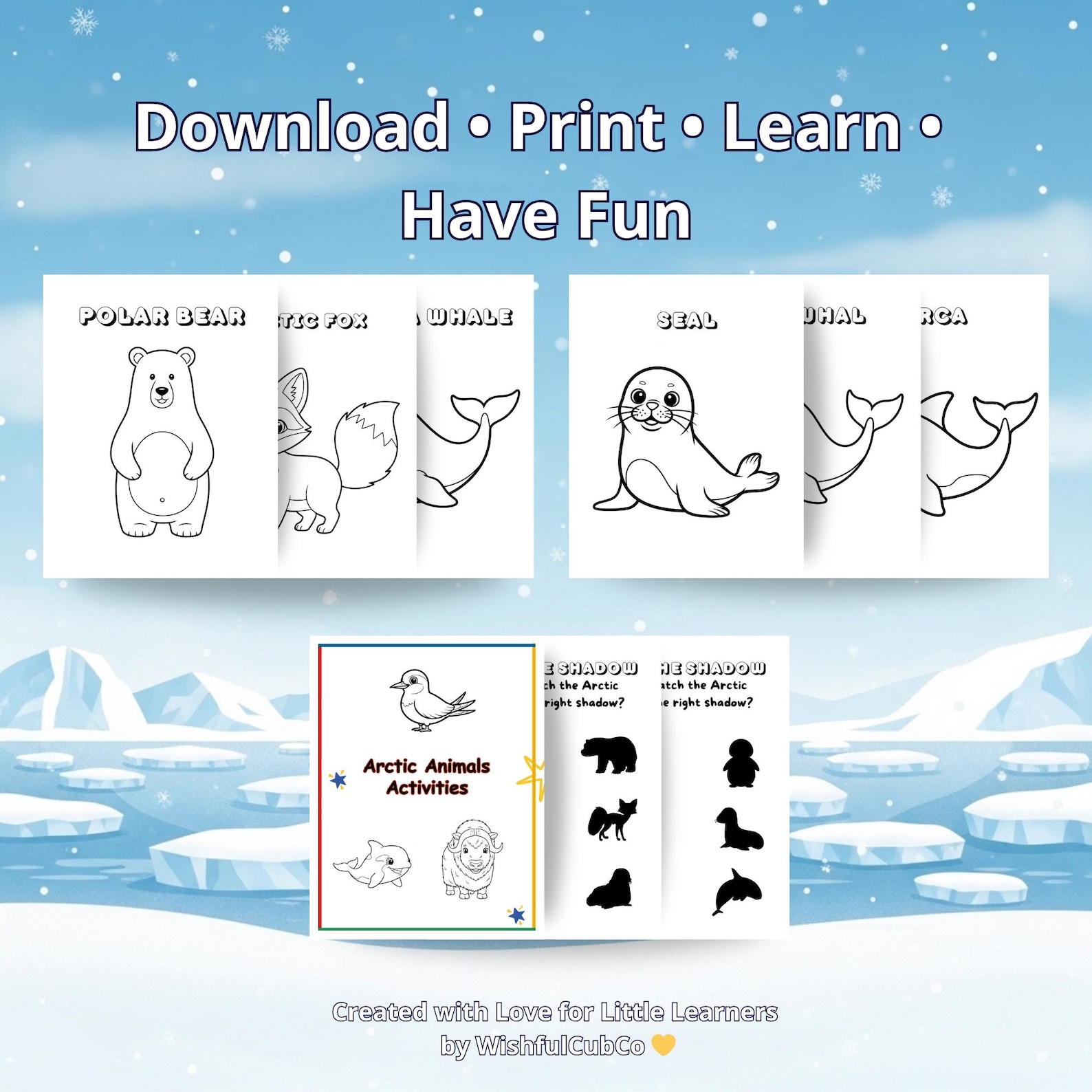 Arctic Animals Coloring Pages | Polar Animals Printable | Ocean ...