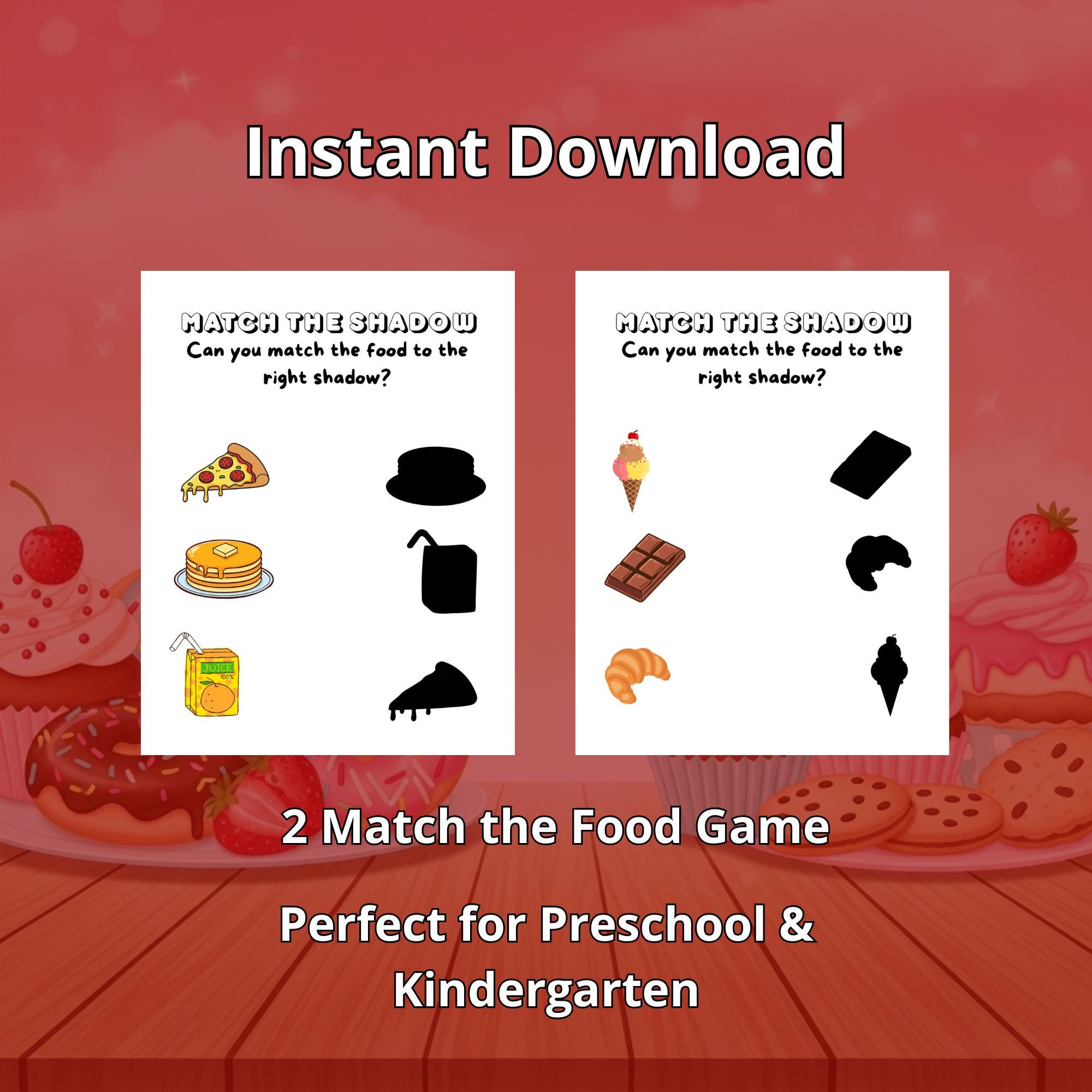 Food Coloring Pages for Kids, Printable Coloring Worksheets, Preschool ...