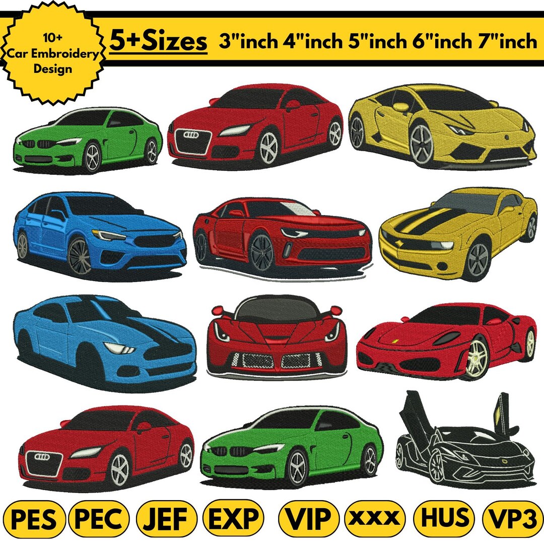 Car Machine Embroidery Design Classic Car Embroidery Japanese Car ...