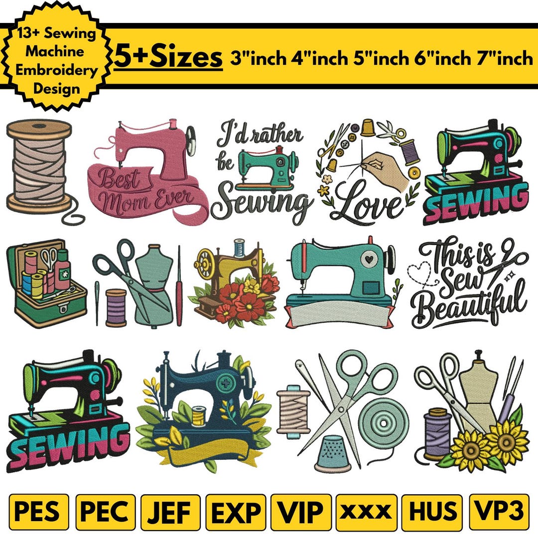 Sewing Machine Embroidery Design Vintage Sewing Machine Embroidery ...